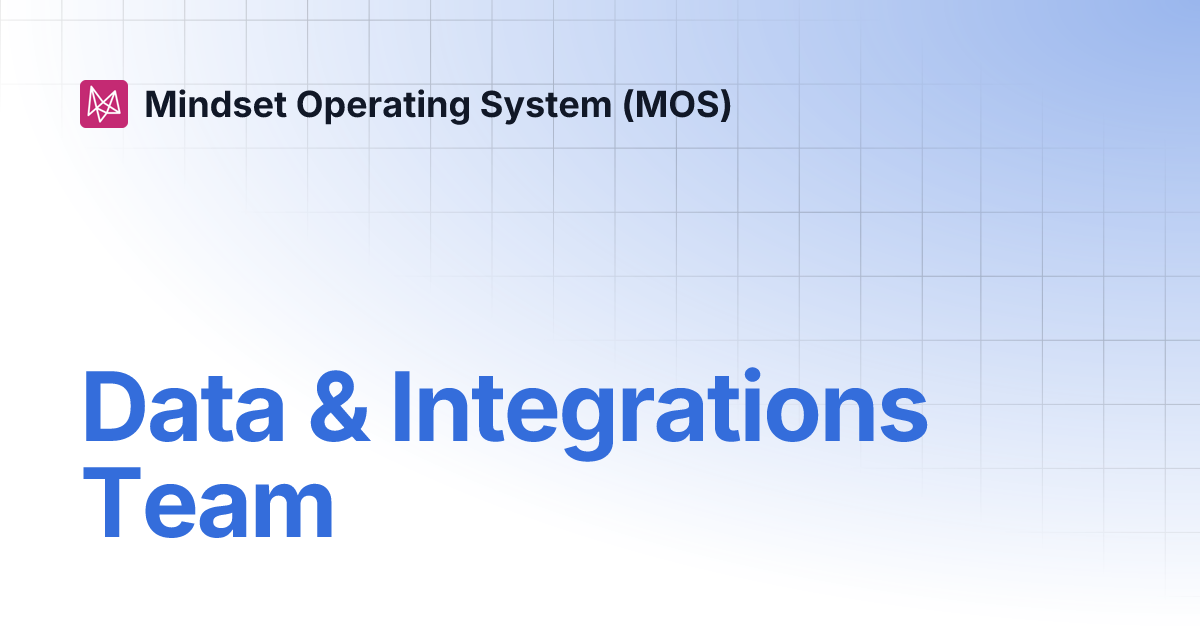 Data & Integrations Team | Mindset Operating System (MOS)