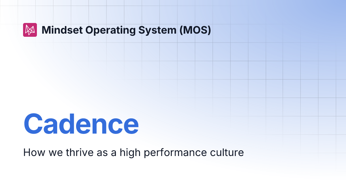 Cadence | Mindset Operating System (MOS)